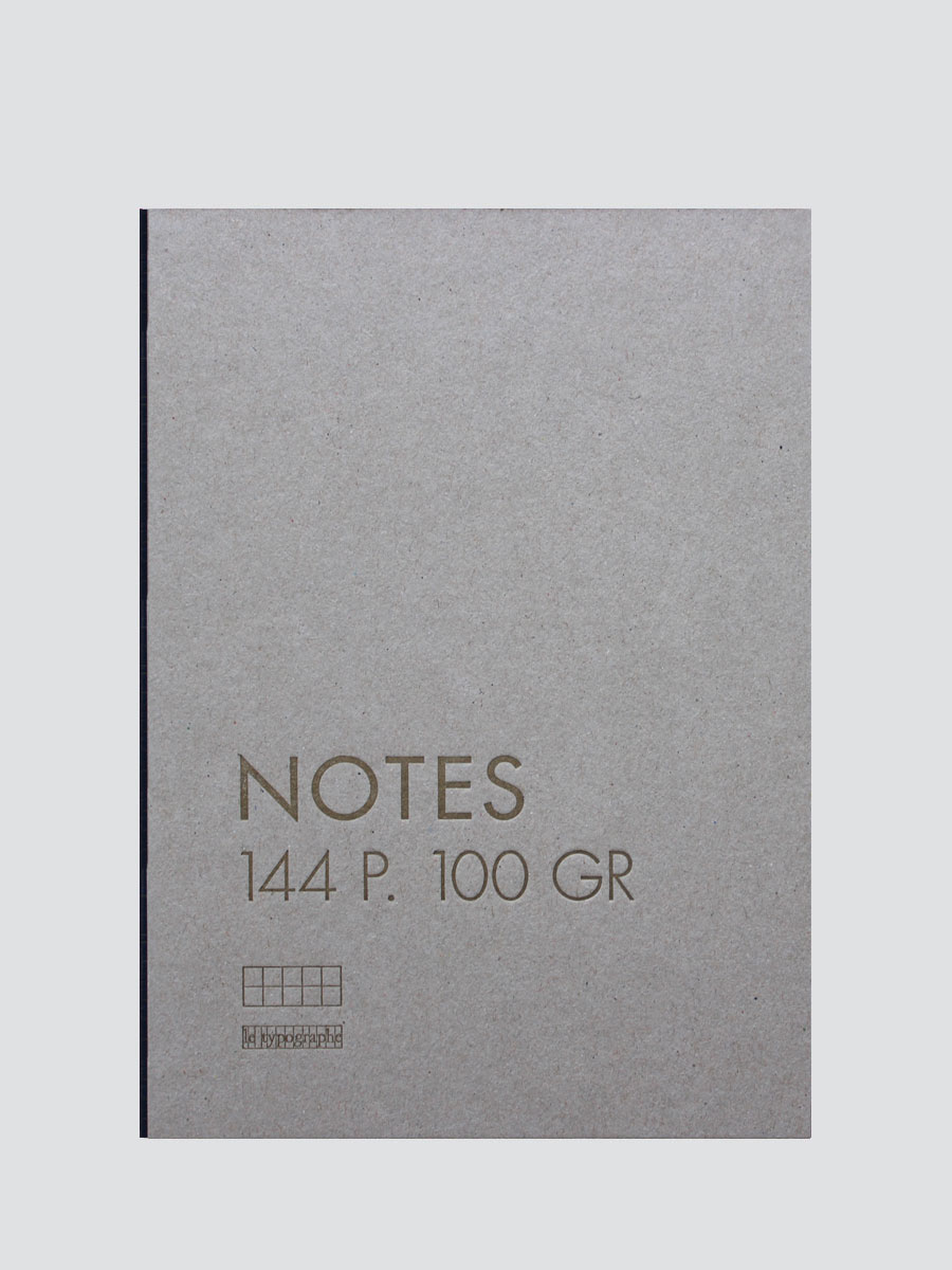 CAHIER CARTON A5+ CARREAUX | le typographe | Qualité typo | Handmade in ...