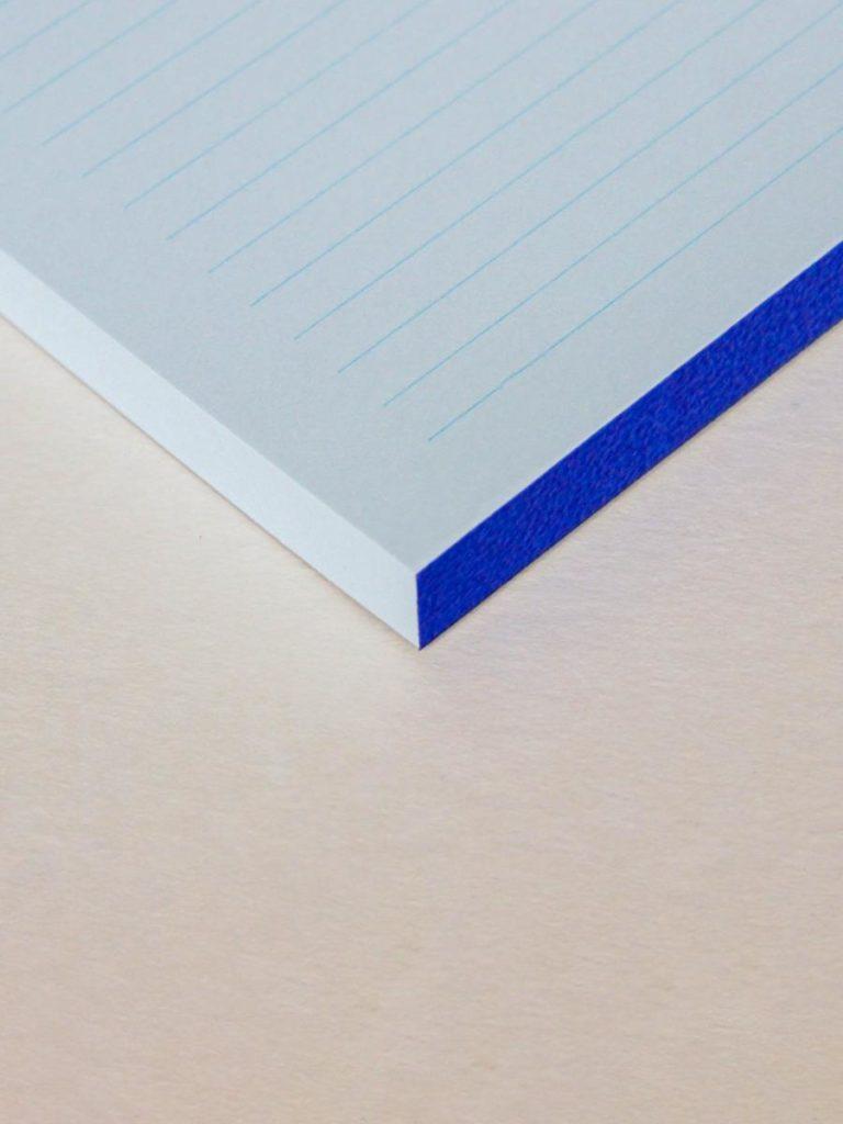 BLOC NOTE LIGNE A4 BLEU | le typographe | Qualité typo | Handmade in ...