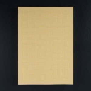 BLOC NOTE A4 QUADRILLE 6 PTS BRONZE SUR PAPIER GRIS PERLE