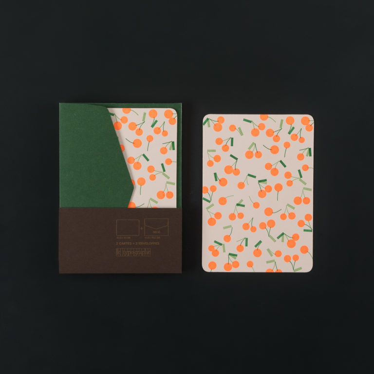PACK of 3 A6 CARDS + 3 C6 ENVELOPES – CHERRY CONFETTI