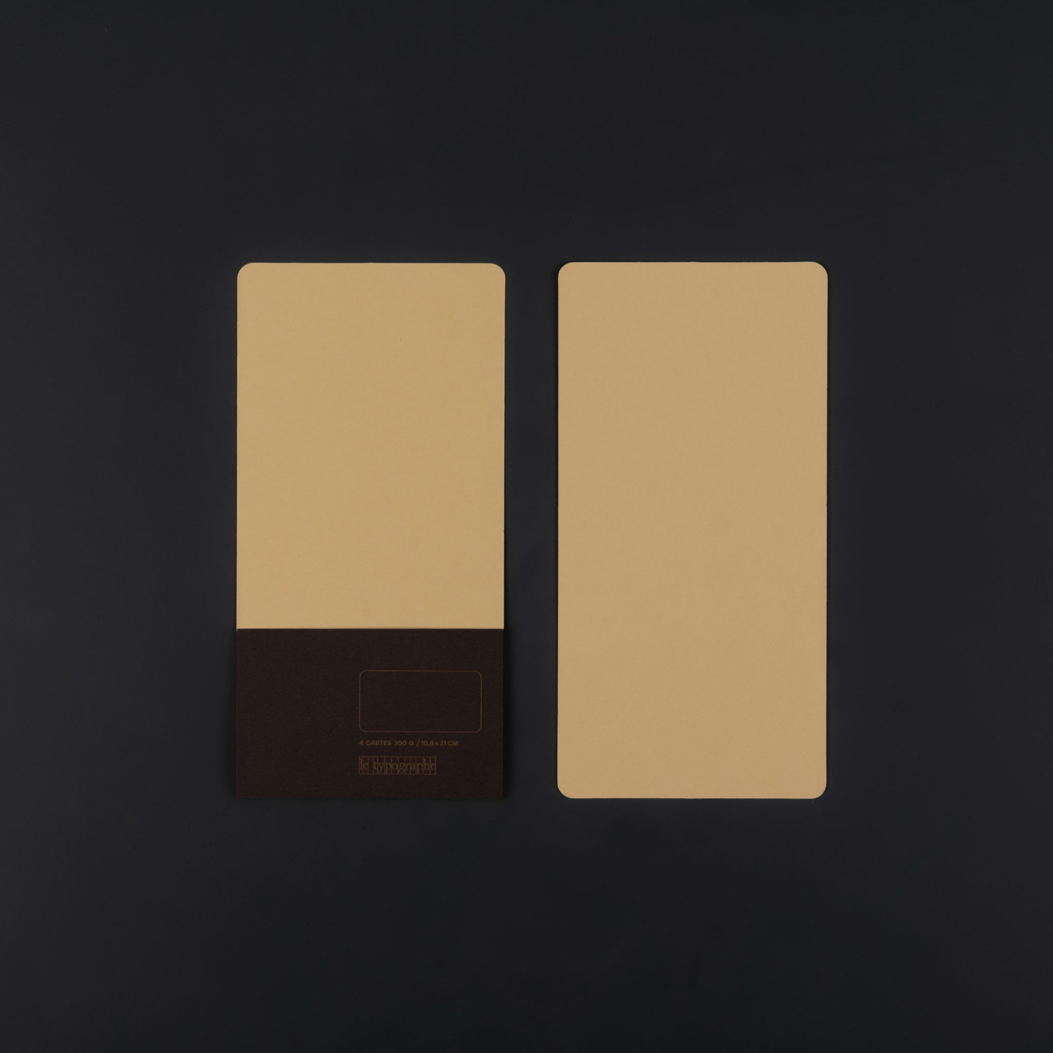 Pack of 4 DL CARDS (10.5×21 cm) – cappuccino colour