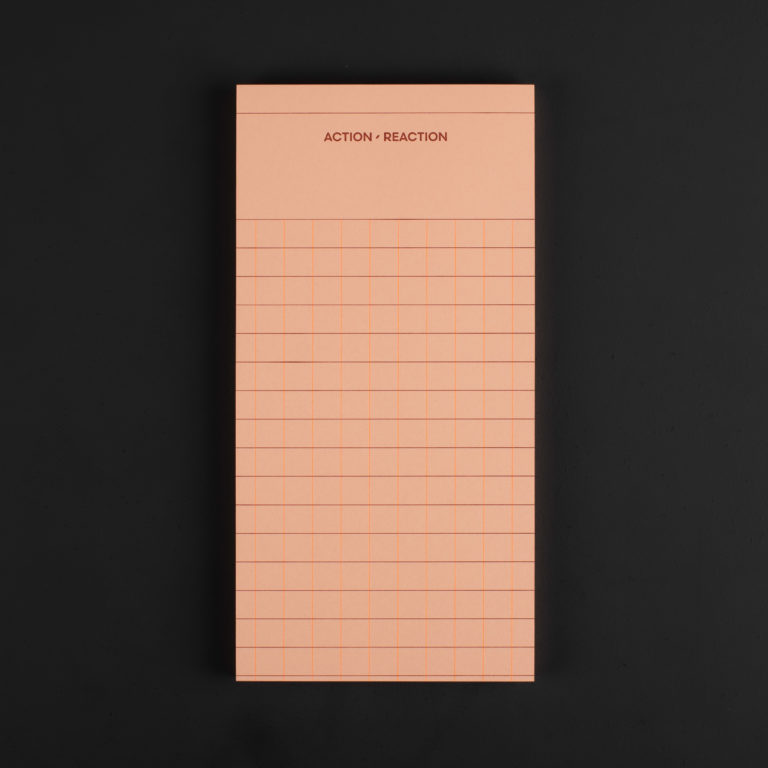 Bloc note ACTION - REACTION de 10.5 x 21 cm